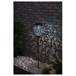 TrendLine LED Solarfackel Ornament 75,5 cm silber