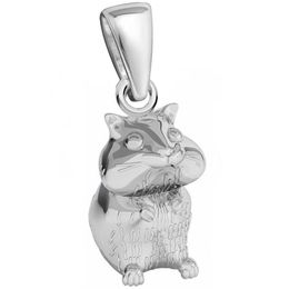 Goldene Hufeisen Kettenanhänger Hamster Anhänger für Halskette aus 925 Sterling Silber Kettenanhänger (1 Stück, inkl. Etui), silberfarben