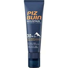 Piz Buin Sonnenpflege Mountain Suncream + Lipstick Sonnencreme LSF 50+ - 20 ml + Lippenpflege LSF 30 - 2,3 ml