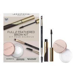 Anastasia Beverly Hills - Full & Feathered Brow Kit - Make-up-set Für Augenbrauen - brow Kit Full & Feathered - Ebony