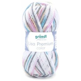 gründl Wolle Lisa Premium color 50 g grau-rosé-hellblau-color Wolle - Gründl