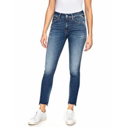 Skinny-fit-Jeans Replay "LUZIEN" Gr. 27, Länge 30, blau (medium blue) Damen Jeans Röhrenjeans