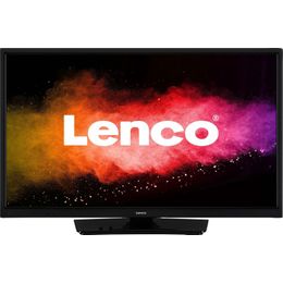 F (A bis G) Lenco LCD-LED Fernseher "DVL-2483BK - Smart-TV mit DVD" schwarz LED Fernseher