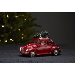 STAR TRADING - Best Season Merryville LED-Weihnachtsfigur, Kunststoff, Rot, ca. 25,5 x 15 cm