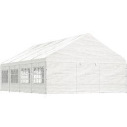 Pavillon mit Dach Weiß 8,92x5,88x3,75 m Polyethylen vidaXL171224
