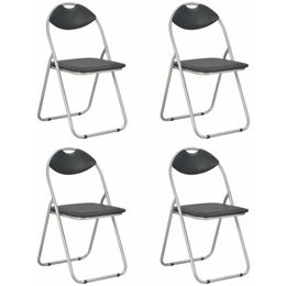 MAISONCHIC KlappbareKüchenstühle moderne,Esszimmerstuhl, Essstühle 4 Stk. Schwarz Kunstleder -72365 - Schwarz