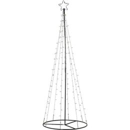 Led Weihnachtsbaum Light Tree von STAR TRADING Christbaum-Lichterkette warmweiß für innen und außen, Schwarz, mit Kabel, Höhe: 210 cm, IP44