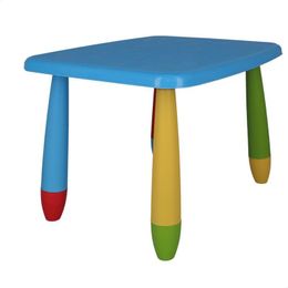 90043 Tisch Kinder rechteckig Kunststoff blau 73 x 58 x 48 cm - Mueblear
