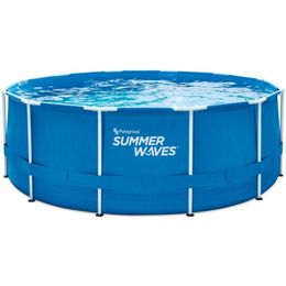Summer Waves Summer-Waves runder röhrenförmiger Swimmingpool Ø3,66 x 1,22m mit Pumpe