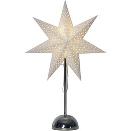 STAR TRADING - Standleuchte Stern Lottie, Metall/Papier, beige