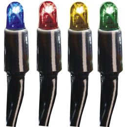 Led Lichterkette 5 m für LED-Beleuchtungs-System von STAR TRADING Lichter-Kette schwarz für außen, 50 LEDs bunt, IP44