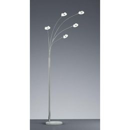 Licht-Erlebnisse - Moderne led Stehlampe rennes grau - Chrom, Grau