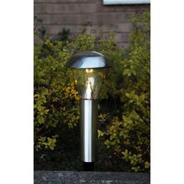 STAR TRADING Best Season Solar-Pathlights, Edelstahl, 6 led, 14 lm mit Solarpanel inclusive Akku, Outdoor, Vierfarb-Karton, circa 36 x 15 cm, warmweiß 479-62