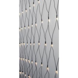 Led Lichternetz Crispy Ice White von STAR TRADING Netz Lichter-Kette schwarz für innen und außen, 200 LEDs warmweiß, Länge: 3x3 m, IP44