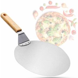 Edelstahl Pizzaschaufel mit Holzgriff Pizzastein Pizzaschieber Brotschieber Kuchenschaufel Pizzaschaufel