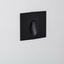LEDKIA - LED-Wandleuchte Aussen 3W Einbau Quadratisch Schwarz Oval Wabi Warmes Weiß 2700K 45º50 mm