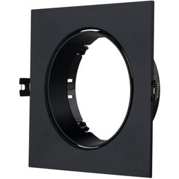 LEDKIA - Downlight-Ring Einbau Eckig Schwenkbar für GU10 AR111 LED-Glühbirne Schnitt Ø135 mm Schwarz