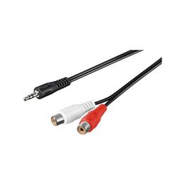 Audiokabel 3,5mm stereo / 2x Cinch St/Bu 1.50m bulk (50116) - goobay