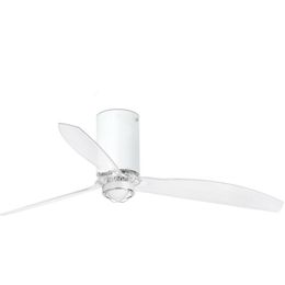 Faro Barcelona MINI TUBE FAN Deckenventilator weiß matt/transparent mit Licht