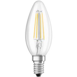 LEDVANCE Classic LED E14 Kerze Fadenlampe Klar 4.2W 470lm - 927 Extra Warmweiß Höchste Farbwiedergabe - Dimmbar -