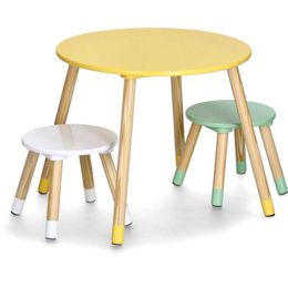 zeller Möbelset für Kinder aus mdf und Kiefer, Tisch + 2 Stühle