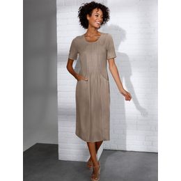 Sommerkleid CREATION L PREMIUM "Lyocell-Kleid" Gr. 40, Normalgrößen, beige (sesam) Damen Kleider Knielange