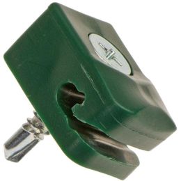 HAAGA Haga - 50 Stück Drahthalter mit Schraube Spanndrahthalter 16mm x 26mm in grün