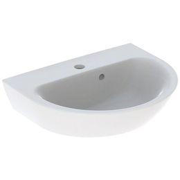 Geberit Renova Handwaschbecken mit asymmetrischem Überlauf, (BxHxT) 50x17,3x40cm, Hahnloch mittig, Überlauf sichtbar, weiß