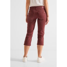 3/4-Jeans Street One Gr. 26, Länge 20, rot (fo x y red washed) Damen Jeans Caprijeans 3/4