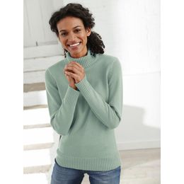 Rollkragenpullover Casual Looks "Pullover" Gr. 48, grün (kalkmint) Damen Pullover Rollkragenpullover