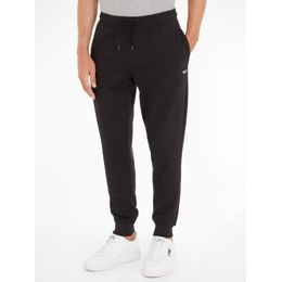 Sweathose Tommy Jeans "TJM SLIM FLEECE SWEATPANT" Gr. L, N-Gr, schwarz (black) Herren Hosen Sweathosen