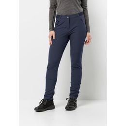 Softshellhose Jack Wolfskin "GEIGELSTEIN SLIM PANTS W" Gr. 34, Normalgrößen, blau (night, blue) Damen Hosen Wanderhosen