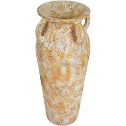 Beliani Dekorative Vase mehrfarbig aus Terrakotta 50 cm handgefertigt bemalt Retro Vintage inspiriertes Design - Bunt