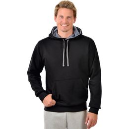 Kapuzensweatshirt TRIGEMA "TRIGEMA Kapuzenshirt aus Sweat-Qualität" Gr. XL, schwarz Herren Sweatshirts Hoodies