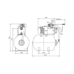 Hochdruck-Kreiselpumpe HiMulti 3 h 50-44, G1/Rp1, 0.84kW - WILO