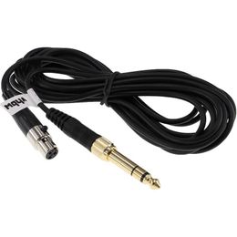 vhbw - Audio aux Kabel kompatibel mit Pioneer HDJ-2000 Kopfhörer - Audiokabel 3,5 mm Klinkenstecker auf 6,3 mm, 3 m, Schwarz