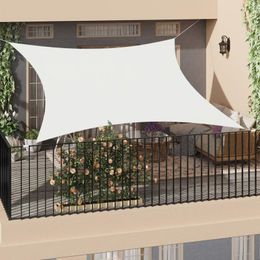 WOLTU Sonnensegel Sonnenschutz aus pes, 200 g/m² Polyester, 95% uv Schutz, Wasserabweisend, für Terrasse, Garten, Balkon, Camping, 2x4m, Creme - Creme