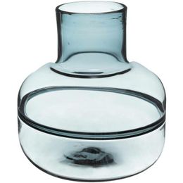Atmosphera - Flache Vase Line - Glas d. 23 -5 cm Grau