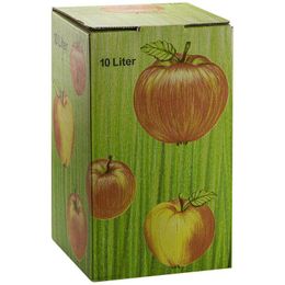 Hausmarke - 50 Stück Bag in Box Karton 10 l Liter Apfelsaft Schachtel Saftkarton Faltkarton