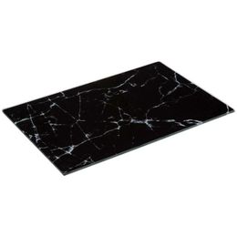 Glasschneidebrett 30x20cm schwarz marmoreffekt - Schwarz - 5five