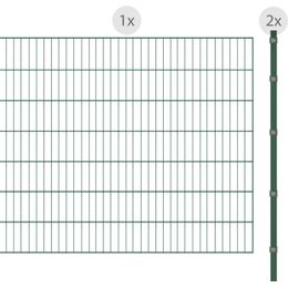 Arvotec Einstabmattenzaun ESSENTIAL 140 zum Einbetonieren, (Set), Zaunhöhe 140 cm, Zaunlänge 2 - 60 m, grün