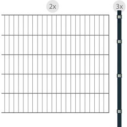 Arvotec Einstabmattenzaun ESSENTIAL 100 zum Einbetonieren, (Set), Zaunhöhe 100 cm, Zaunlänge 2 - 60 m, grau
