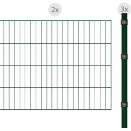 Arvotec Einstabmattenzaun ESSENTIAL 80 zum Einbetonieren, (Set), Zaunhöhe 80 cm, Zaunlänge 2 - 60 m, grün