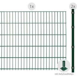 Arvotec Doppelstabmattenzaun ESSENTIAL 103 zum Aufschrauben, (Set), Zaunhöhe 103 cm, Zaunlänge 2 - 60 m, grün