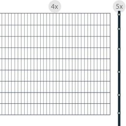 Arvotec Doppelstabmattenzaun ESSENTIAL 180 zum Einbetonieren, (Set), Zaunhöhe 180 cm, Zaunlänge 2 - 60 m, grau