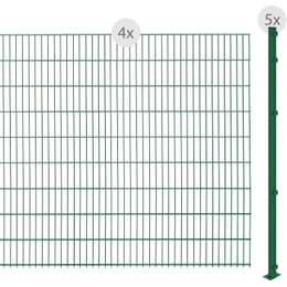Arvotec Doppelstabmattenzaun EASY 183 zum Aufschrauben, (Set), Zaunhöhe 183 cm, Zaunlänge 2 - 60 m, grün