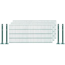 Arvotec Doppelstabmattenzaun EASY 83 zum Aufschrauben, (Set), Zaunhöhe 83 cm, Zaunlänge 2 - 60 m, grün