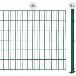 Arvotec Doppelstabmattenzaun EASY 123 zum Aufschrauben, (Set), Zaunhöhe 123 cm, Zaunlänge 2 - 60 m, grün