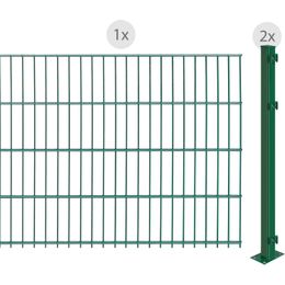 Arvotec Doppelstabmattenzaun EASY 83 zum Aufschrauben, (Set), Zaunhöhe 83 cm, Zaunlänge 2 - 60 m, grün
