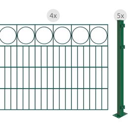 Arvotec Doppelstabmattenzaun EASY 80 zum Aufschrauben "Ring" mit Zierleiste, (Set), Zaunhöhe 80 cm, Zaunlänge 2 - 60 m, grün
